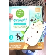 Simple Truth Greek Frozen Yogurt Bars, Mint Chip: Calories, Nutrition ...