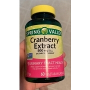 Spring Valley Cranberry Extract Capsules: Calories, Nutrition Analysis ...