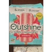 Outshine Popsicles, Simply Indulgent, Strawberry: Calories, Nutrition ...