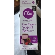 Clio Yogurt Bars, Mixed Berry: Calories, Nutrition Analysis & More ...