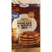 Great Value Buttermilk, Pancake & Waffle Mix: Calories, Nutrition ...