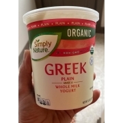 Simply Nature Greek Yogurt, Plain: Calories, Nutrition Analysis & More ...