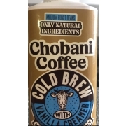 Chobani Cold Brew Coffee With Vanilla Creamer: Calories, Nutrition ...