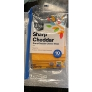 365 Whole Foods Market Cheese, Sharp Cheddar: Calories, Nutrition ...