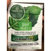 Project 7 Spearmint Farms, Clean Chewing Gum: Calories, Nutrition ...