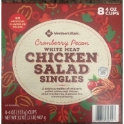 Member's Mark Chicken Salad, White Meat, Cranberry Pecan: Calories ...
