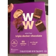 WW Mini Bar, Triple Decker Chocolate: Calories, Nutrition Analysis ...
