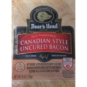 Boar's Head Bacon, Uncured, Canadian Style: Calories, Nutrition ...