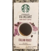 Starbucks Italian Roast Extra Bold Instant Coffee: Calories, Nutrition ...