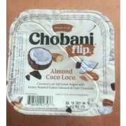 Chobani Flip Yogurt, Almond coco Loco: Calories, Nutrition Analysis ...
