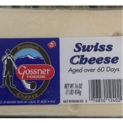 Gossner Foods Cheese, Swiss: Calories, Nutrition Analysis & More ...