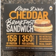 Mason Dixie Breakfast Sandwich, Cheddar: Calories, Nutrition Analysis ...