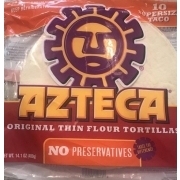 Azteca Flour Tortillas, Super Size, Original: Calories, Nutrition ...