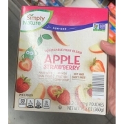 Simply Nature Squeezable Fruit Blend, Apple Strawberry: Calories ...