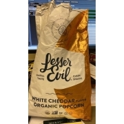 Lesser Evil Popcorn, White Cheddar, Organic: Calories, Nutrition ...