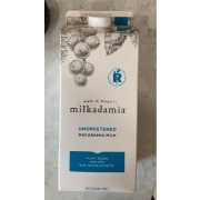 Milkadamia Macadamia Milk, Unsweetened: Calories, Nutrition Analysis ...