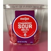 Meijer Sour Belts Candy, Strawberry: Calories, Nutrition Analysis ...