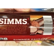 Simms Summer Sausage: Calories, Nutrition Analysis & More | Fooducate