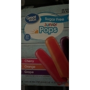 Great Value Ice Pops, Junior, Variety Pack: Calories, Nutrition ...