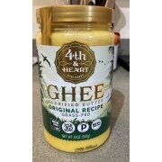 4th & Heart Ghee, Clarified Butter, Original Recipe: Calories ...