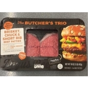 The Butcher's Trio Beef Patties, Brisket, Chuck & Short Rib: Calories ...
