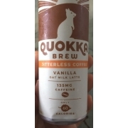 Quokka Brew Jitterless Coffee, Vanilla, Oat Milk Latte: Calories ...