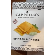 Cappello's Ravioli Pasta, Spinach & Cheese: Calories, Nutrition ...
