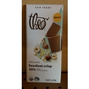 Theo 45% Milk Chocolate, Hazelnut Crisp, Organic: Calories, Nutrition ...