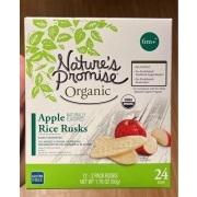 Natures Promise Apple Rice Rusks, Organic: Calories, Nutrition Analysis ...