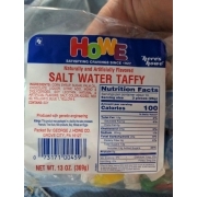 Howe Taffy, Salt Water: Calories, Nutrition Analysis & More | Fooducate