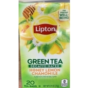 Lipton Green Tea, Honey Lemon Chamomile: Calories, Nutrition Analysis ...