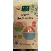 365 Whole Foods Market Red Lentils, Organic: Calories, Nutrition ...