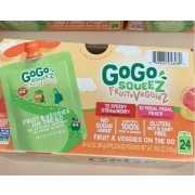 GoGo Squeez Fruit & Veggies On The Go, Variety Pack: Calories ...