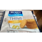 Murray Cookies, Sugar Free, Thins, Lemon: Calories, Nutrition Analysis ...