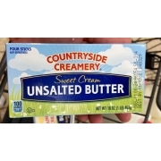 Countryside Creamery Unsalted Butter, Sweet Cream: Calories, Nutrition ...