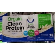Orgain Protein Shake, Clean Protein, Vanilla Bean: Calories, Nutrition ...
