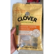 Clover Sonoma Cheese, Medium White Cheddar: Calories, Nutrition ...