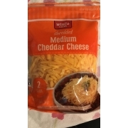 Winco Foods Medium Cheddar Cheese, Shredded: Calories, Nutrition ...