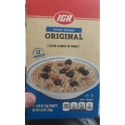 IGA Instant Oatmeal: Calories, Nutrition Analysis & More | Fooducate