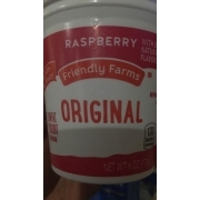 Friendly Farms Yogurt, Original, Raspberry: Calories, Nutrition ...