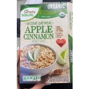 Simply Nature Instant Oatmeal, Apple Cinnamon: Calories, Nutrition ...