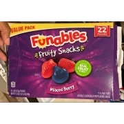Funables Fruity Snacks, Mixed Berry: Calories, Nutrition Analysis ...