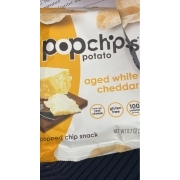 Popchips Chip Snack, Popped, Aged White Cheddar: Calories, Nutrition ...