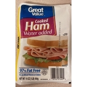Great Value Cooked Ham, Water Added: Calories, Nutrition Analysis ...