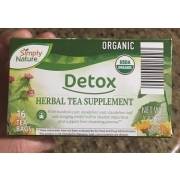 Simply Nature Detox, Herbal Tea: Calories, Nutrition Analysis & More ...