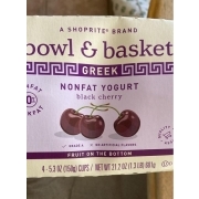 ShopRite Yogurt, Greek, Nonfat, Black Cherry: Calories, Nutrition ...