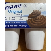 Ensure Pudding with NutraFlora FOS, Chocolate Supreme: Calories ...