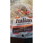 Paramount Bakeries Italian Whole Wheat Sliced Bread: Calories ...