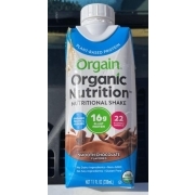 Orgain Nutritional Shake, Smooth Chocolate, Organic: Calories ...