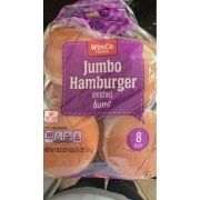 Winco Foods Hamburger Buns, Jumbo, Enriched: Calories, Nutrition ...